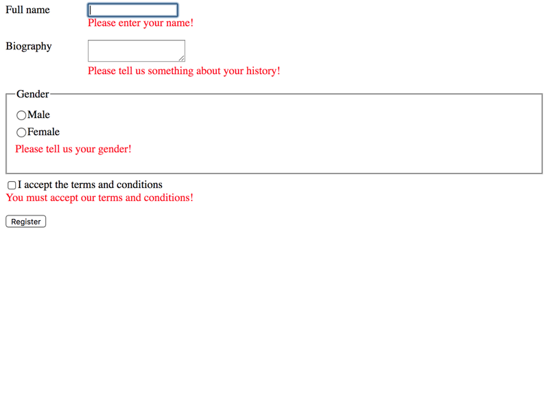 Validation messages - ADG Validation messages - ADG
