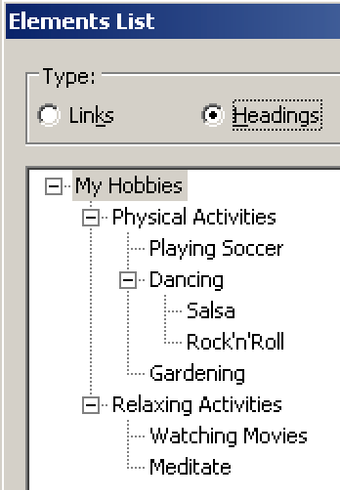 General good headings example - ADG