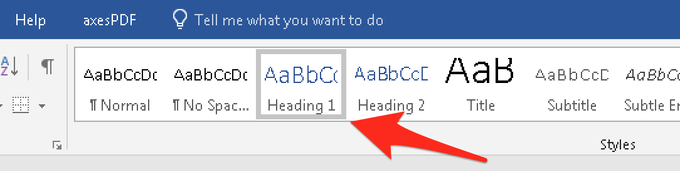 General good headings example - ADG