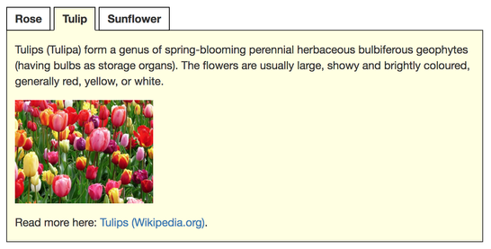 Tablist widgets (or: tab panels, tabs) - ADG